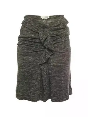 MARANT ETOILE Gathered Ruffled Mini Skirt