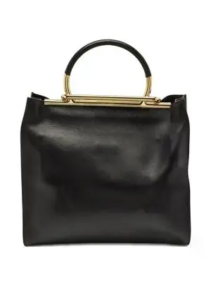 FERRAGAMO Frame Leather Tote Bag