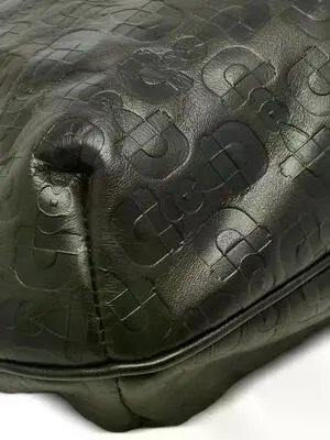 Gucci Embossed-logo Leather Tote Bag