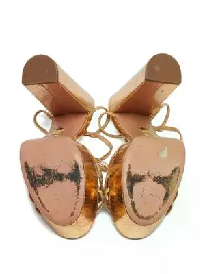AQUAZZURA Python-embossed Platform Sandals