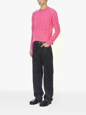 MARINE SERRE Moon Jacquard Crew Neck Sweater
