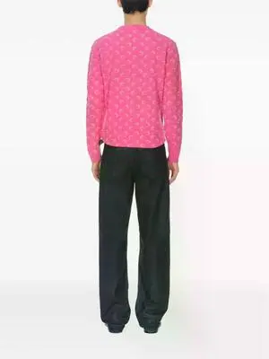 MARINE SERRE Moon Jacquard Crew Neck Sweater