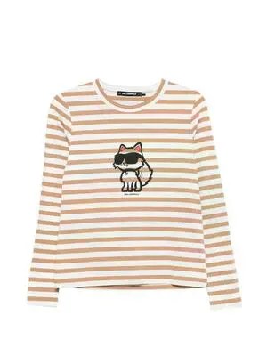 Karl Lagerfeld Striped Long-sleeve Top - White