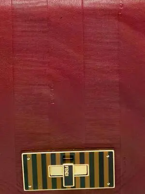Fendi Claudia Embossed Leather Shoulder Bag