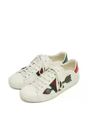 Gucci Snakeskin-embossed Embellished Sneakers
