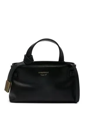 Emporio Armani Knot Detail Handle Tote Bag - Black
