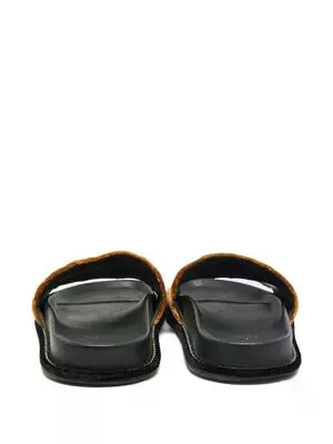 Fendi Velvet Monogram Slides