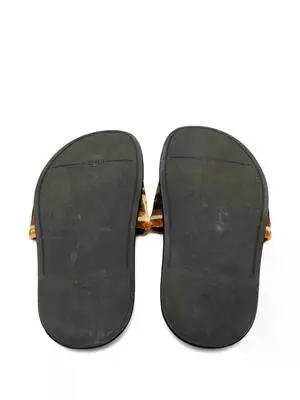 Fendi Velvet Monogram Slides