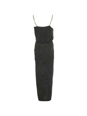 Balmain Chain Strap Studded Midi Dress