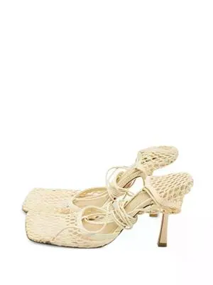 Bottega Veneta Leather Ankle Strap Sandals - Neutrals