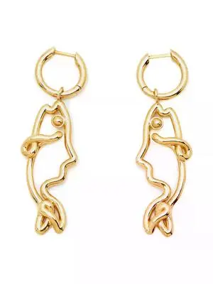 Bottega Veneta Fish-motif Hoop Earrings