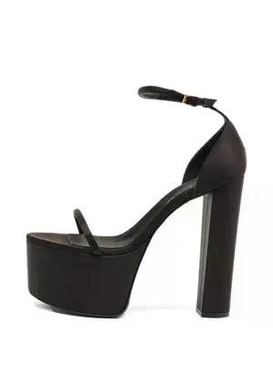 SERGIO ROSSI Satin Platform Sandals