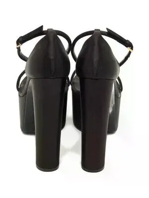SERGIO ROSSI Satin Platform Sandals