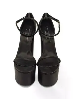 SERGIO ROSSI Satin Platform Sandals