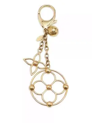 LOUIS VUITTON Bloomy Flower-shape Bag Charm - Gold
