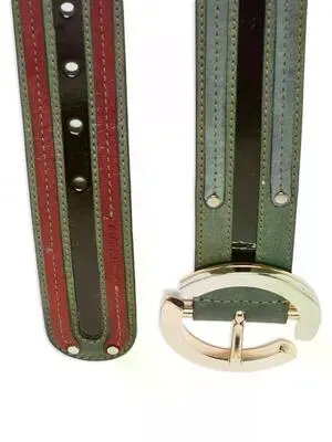 Dolce & Gabbana Round-buckle Leather Belt