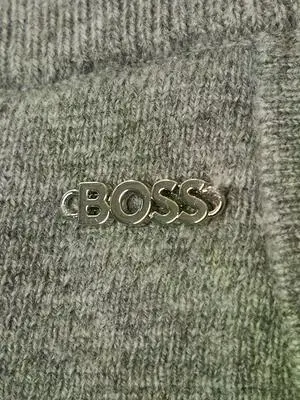BOSS Logo-plaque Wool Trousers