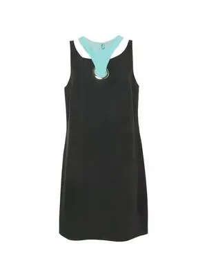Versace Cut-out Silk Dress - Black