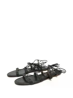 AQUAZZURA Stromboli Braided Leather Sandals