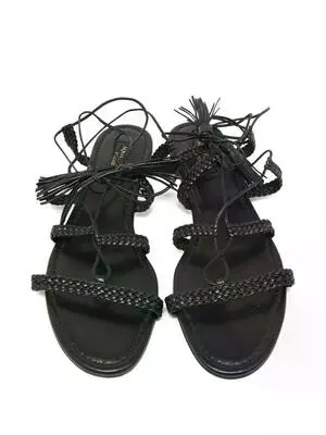 AQUAZZURA Stromboli Braided Leather Sandals