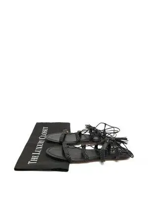 AQUAZZURA Stromboli Braided Leather Sandals
