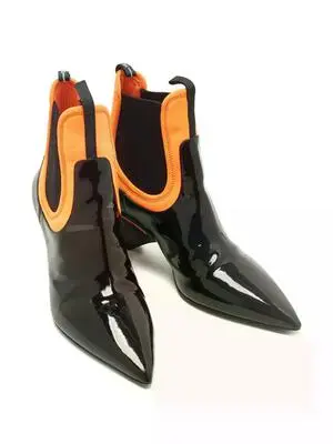 Prada Pointed-toe Leather Ankle Boots