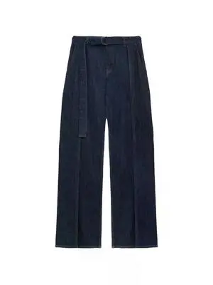Loewe Belted Pleated Wide-leg Jeans