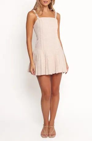 PETAL & PUP Zephyra Eyelet Fit & Flare Mini Dress - Cream