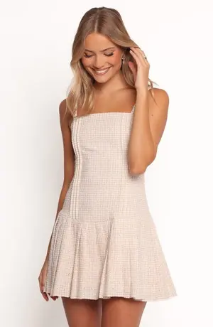 PETAL & PUP Zephyra Eyelet Fit & Flare Mini Dress