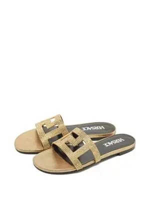 Versace Greca Embellished Sandals