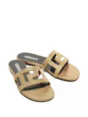 Versace Greca Embellished Sandals