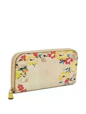Etro Leather Floral Wallet