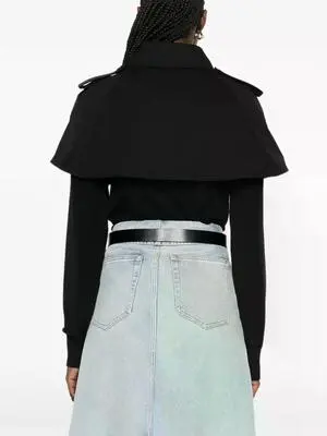 Burberry Collared Trench-style Cropped Jacket