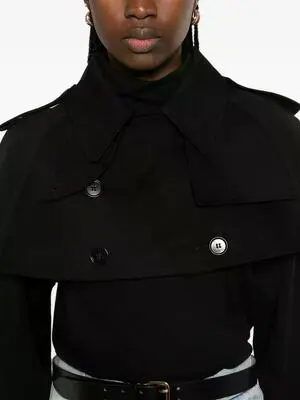 Burberry Collared Trench-style Cropped Jacket