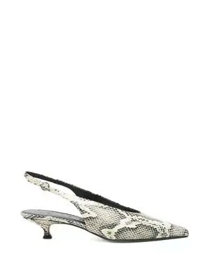 AeydĒ Camila Snake-print Slingback Pumps