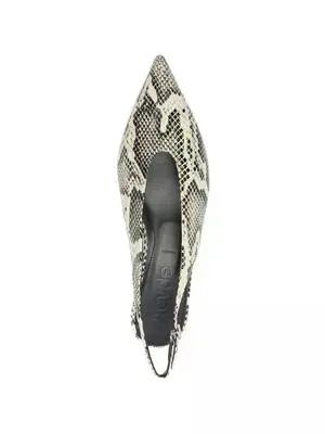 AeydĒ Camila Snake-print Slingback Pumps