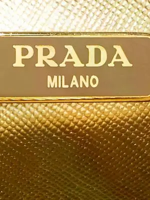 Prada Mini Promenade Leather Satchel Bag - Gold