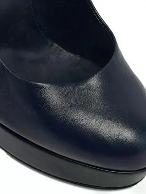 Saint Laurent Leather Heeled Platform Pumps