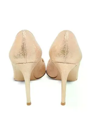 GIANVITO ROSSI Metallic Pointed-toe Stiletto Pumps