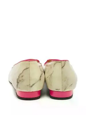 CHARLOTTE OLYMPIA Kitty-embroidered Leather Loafers