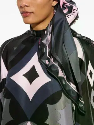 Emilio Pucci Graphic Print Silk Scarf