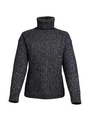 Max Mara Cable-knit Roll-neck Sweater