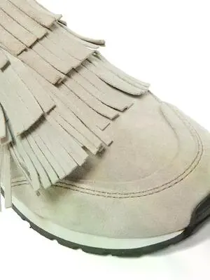 TOD'S Fringe Studded Sneakers - Neutrals
