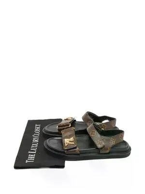 LOUIS VUITTON Monogram Slingback Sandals