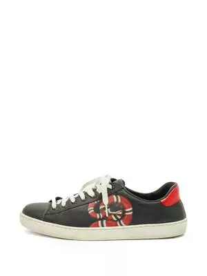 Gucci Ace Kingsnake Leather Sneakers