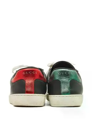 Gucci Ace Kingsnake Leather Sneakers