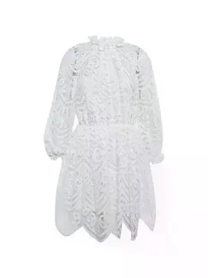 Zimmermann Laced Long-sleeve Mini Dress
