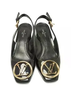 LOUIS VUITTON Madeleine Square-toe Pumps
