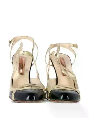 Rupert Sanderson Round-toe Leather Slingback Pumps