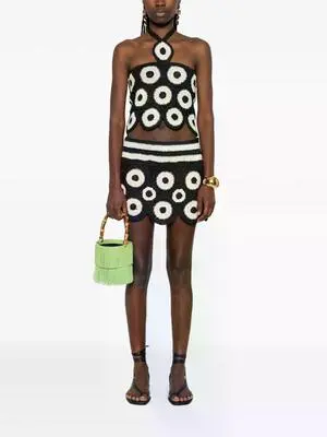 SIMONMILLER Beep Beep Crochet Mini Skirt